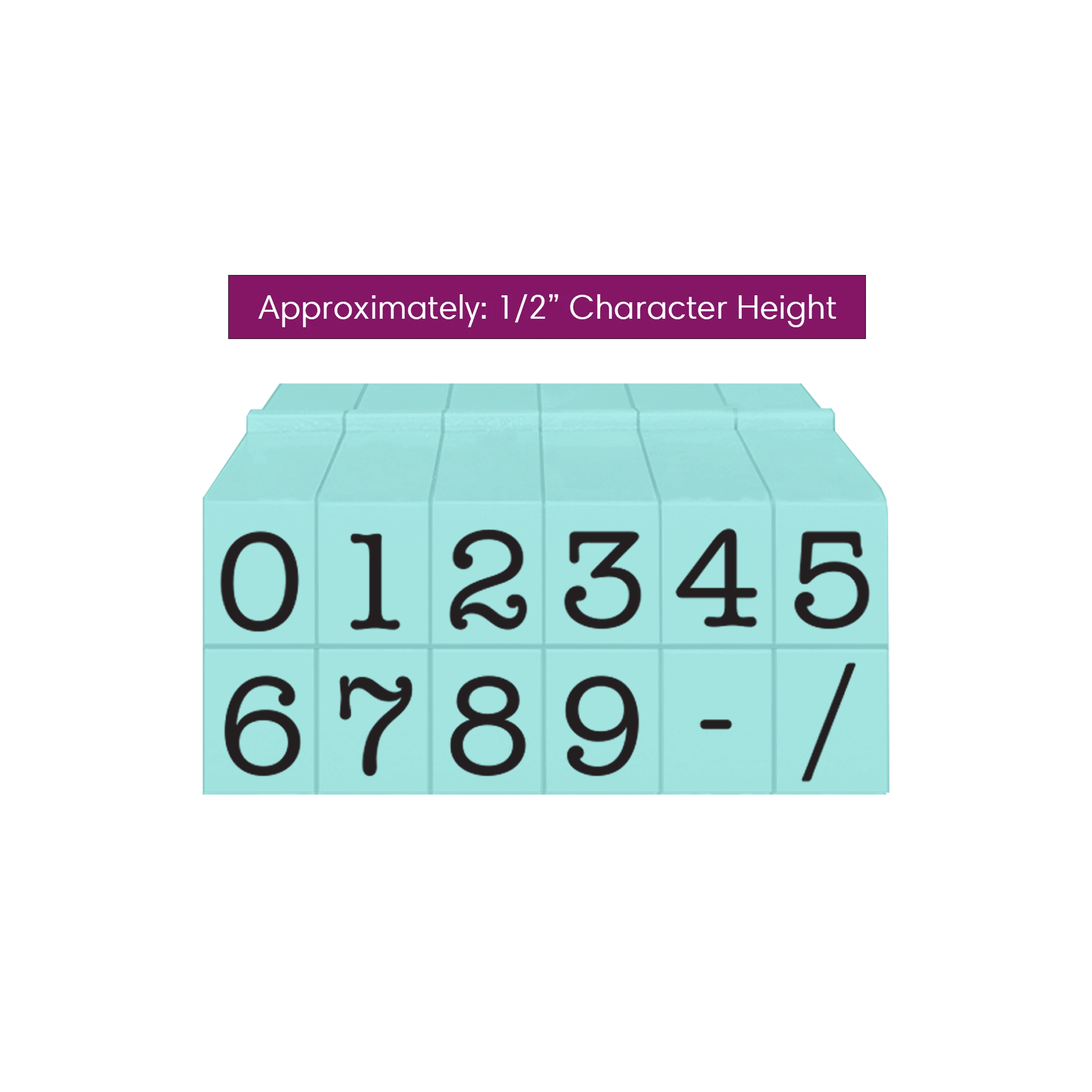 Pegz® Large Size 12-Piece American Typewriter Numbers Connectable Stam ...