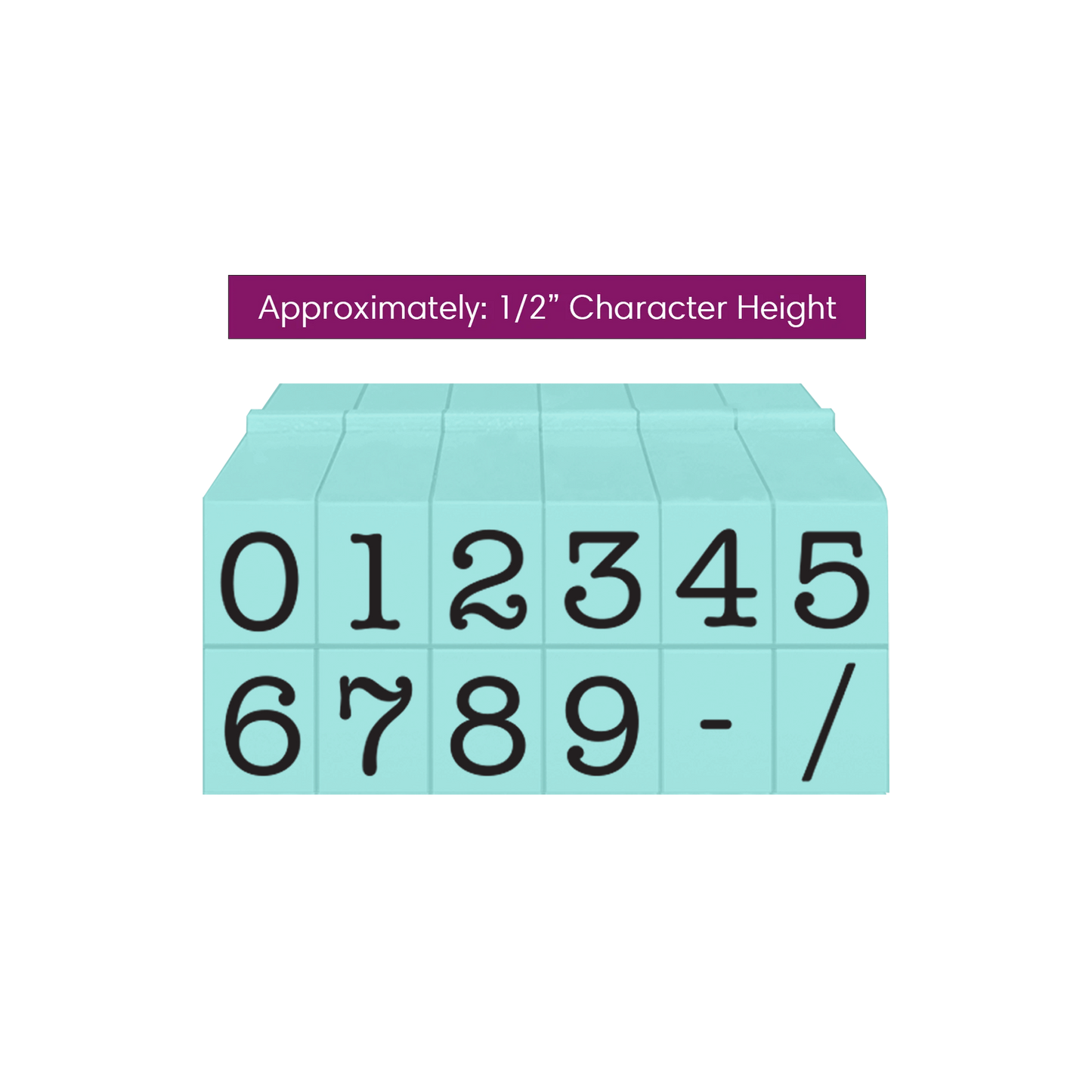 Pegz® Large Size 12-Piece American Typewriter Numbers Connectable Stam ...