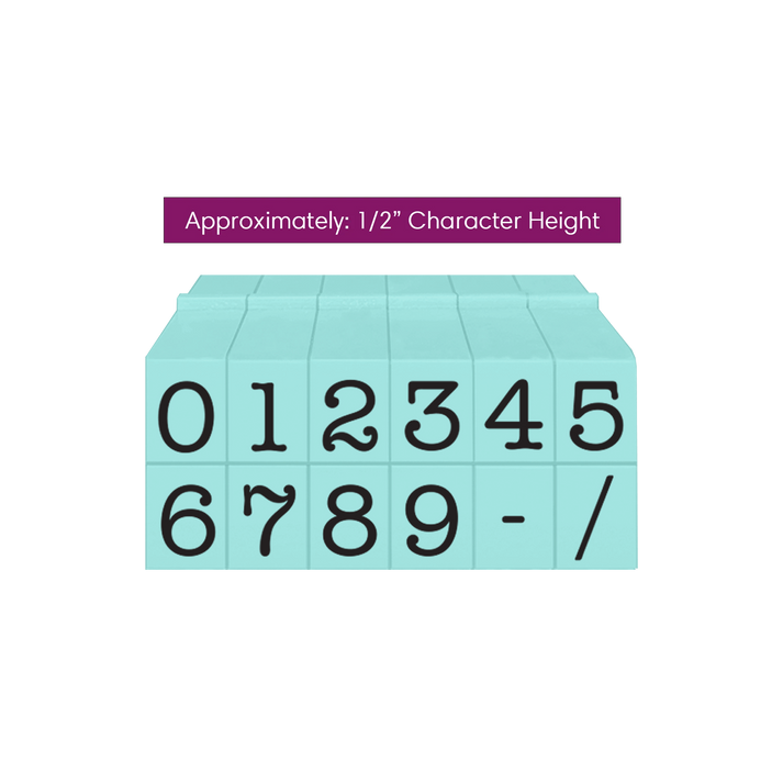 Pegz® Large Size 12-Piece American Typewriter Numbers Connectable Stam ...