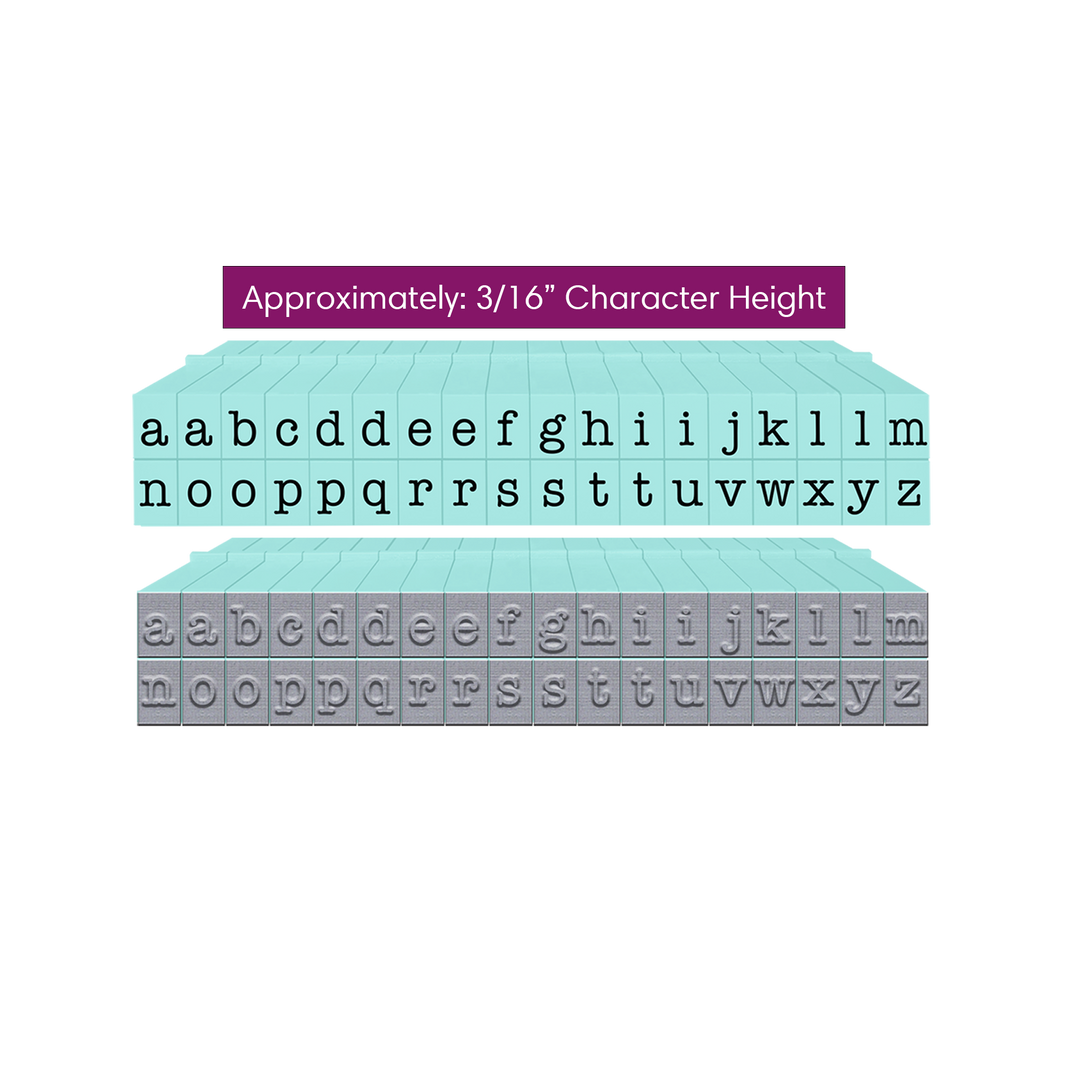 PEGZ® Alphabet Stamps Clickable - Connectable American Typewriter Font ...
