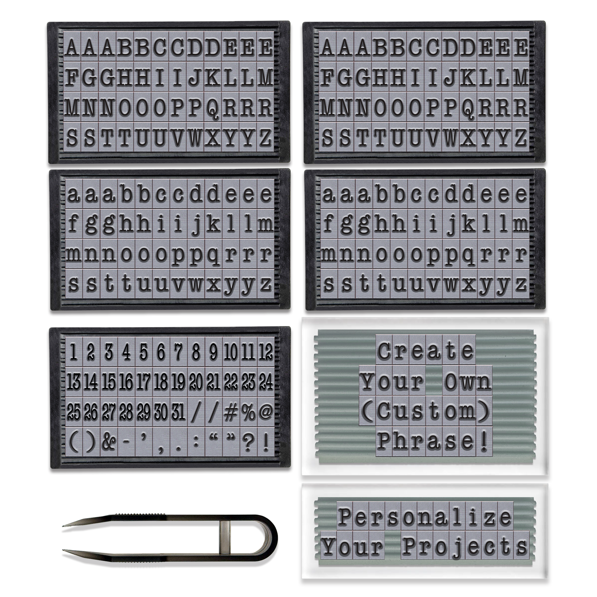 PEGZ Letters American Typewriter Font 240 Pc Alphabet, Numbers & Symbo ...